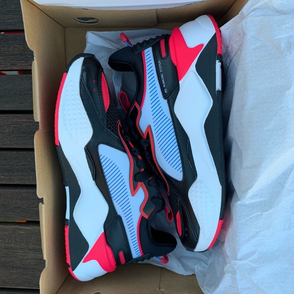 Puma | Shoes | Puma Rsx Sneaker Black White Red Blue | Poshmark